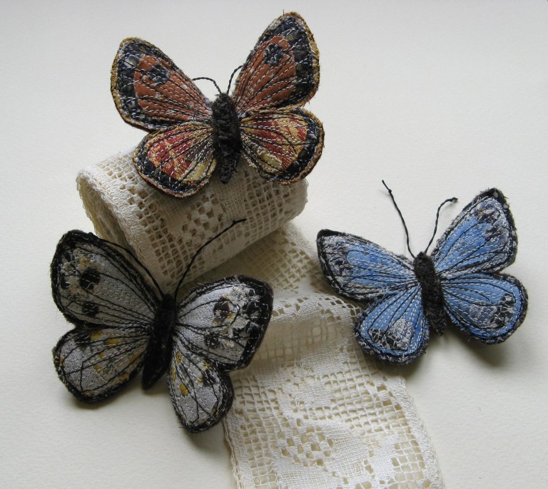 butterfly textile art | agnesandcora