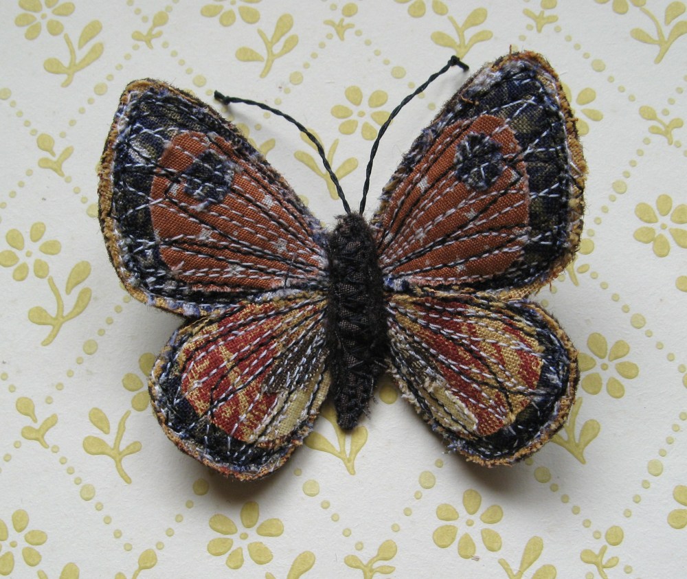 butterfly textile art | agnesandcora