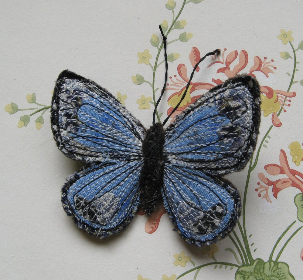 butterfly textile art | agnesandcora